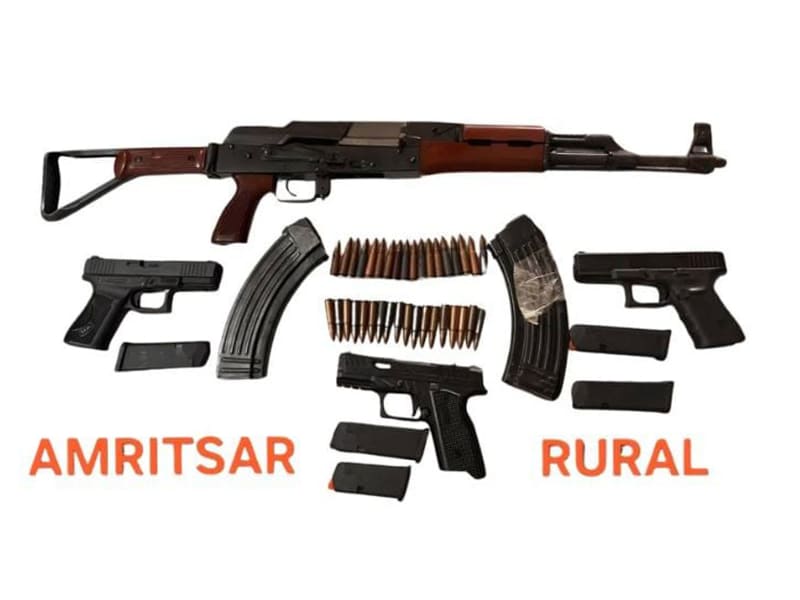 Two arrested, AK-47, Glock pistols seized in Amritsar cross-border arms ...